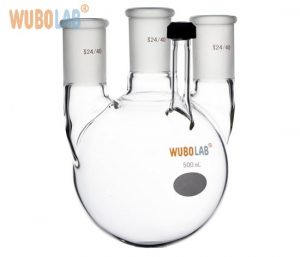 4 Necks Round Bottom Flasks with Threaded Side arm - WUBOLAB